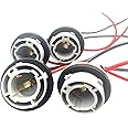 Amazon.com: 4 Pack 1156 BA15S LED Bulbs Socket Pre-Wired Socket Holder Adapter connector Turn ...
