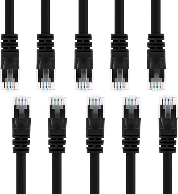 Amazon.com: GearIT 10 Pack, Cat 6 Ethernet Cable Cat6 Snagless Patch 7 ...
