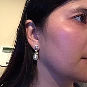 Amazon.com: Roman Bride Simulated 10mm White Pearl and Crystal Drop ...