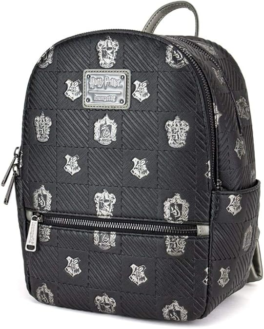 Amazon.com: Loungefly x Harry Potter Hogwarts Houses Crests Mini ...