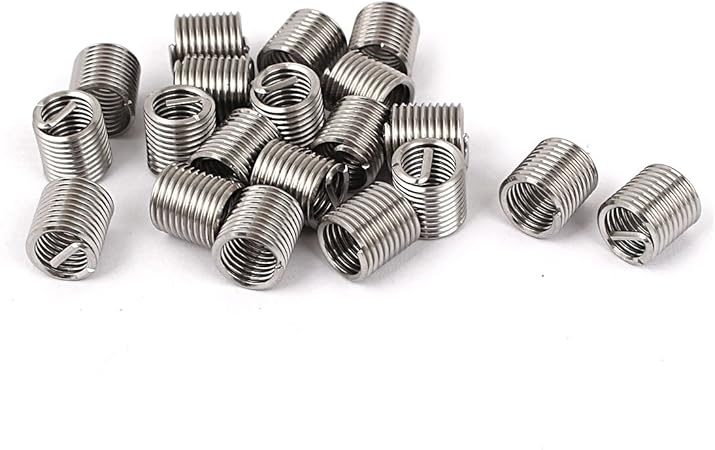 uxcell M8 x 1.25mm x 2D 304 Stainless Steel Helicoil Wire Thread Insert ...