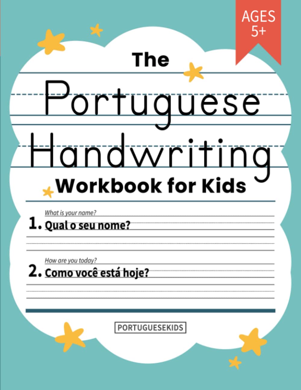 Mua Portuguese Handwriting Practice Book for Kids: Bilingual Language ...