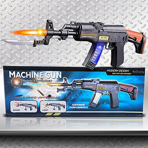 Light Up Toy Machine Gun with Folding Bayonet by ArtCreativity, Cool ...