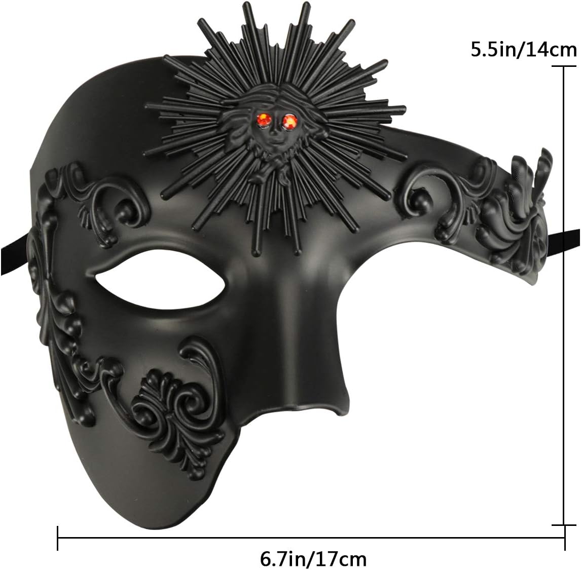 Thmyo Half Face Men’s Sun God Greek Style Plastic Party Carnival ...