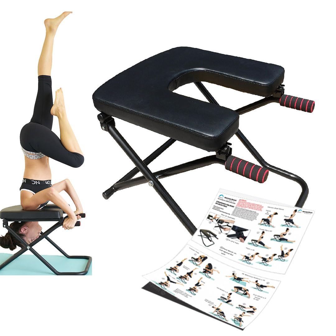 Mua Longer+Wider+Bigger SISYAMA Yoga Headstand Bench Chair with Handles ...