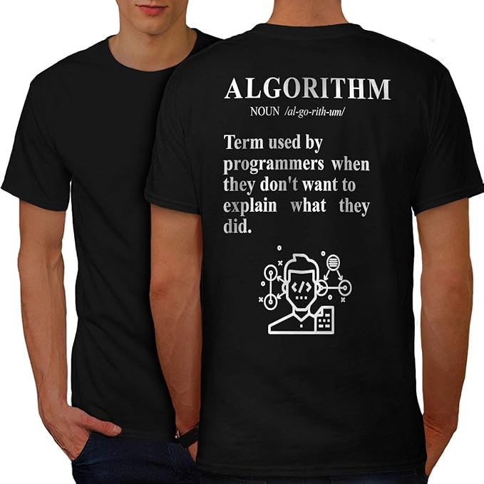 Wellcoda Programmer Funny Mens T-Shirt, Algorithm Graphic Design on The ...