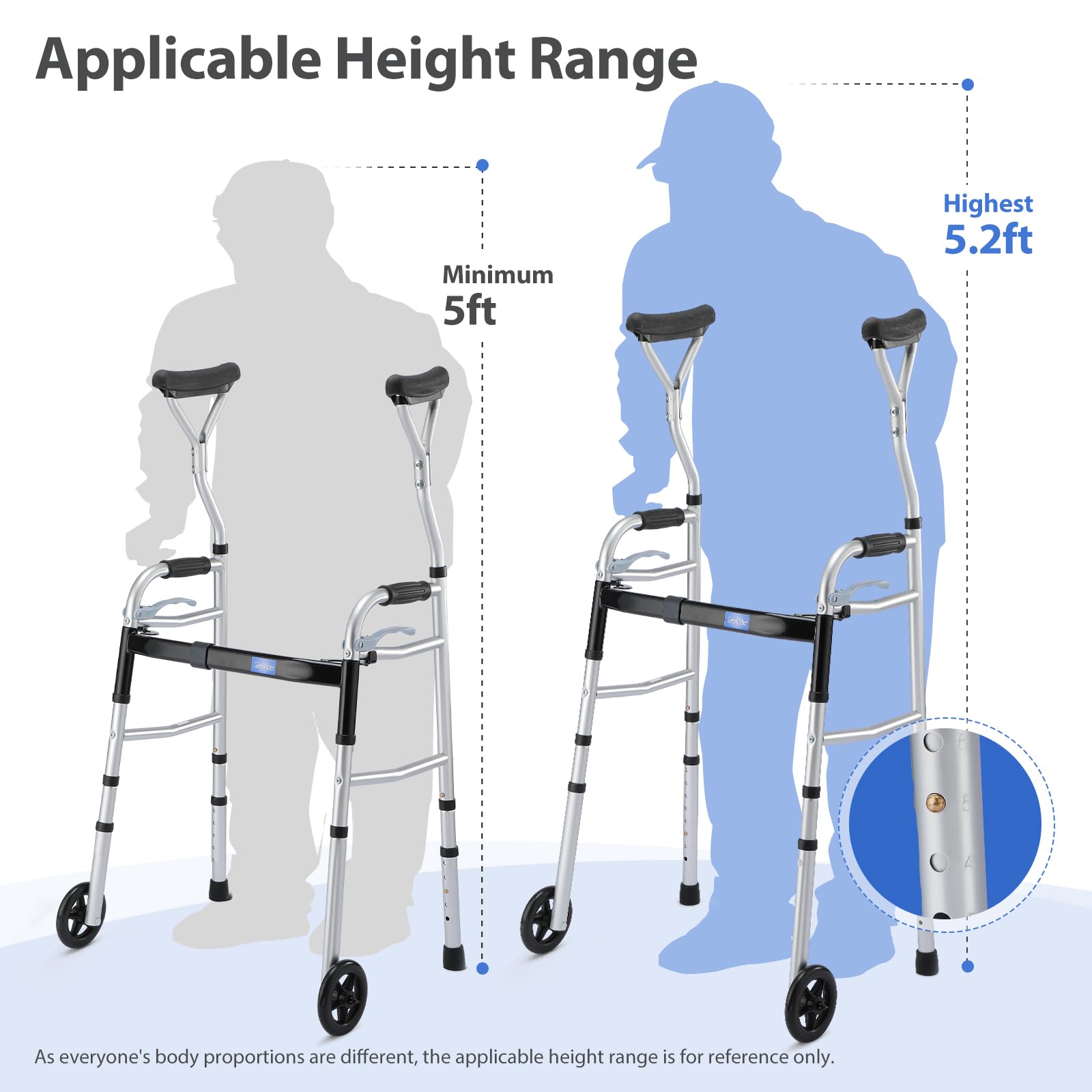 Mua GreenChief 2 in 1 Narrow Walker for Small Spaces, Walker Adjustable ...