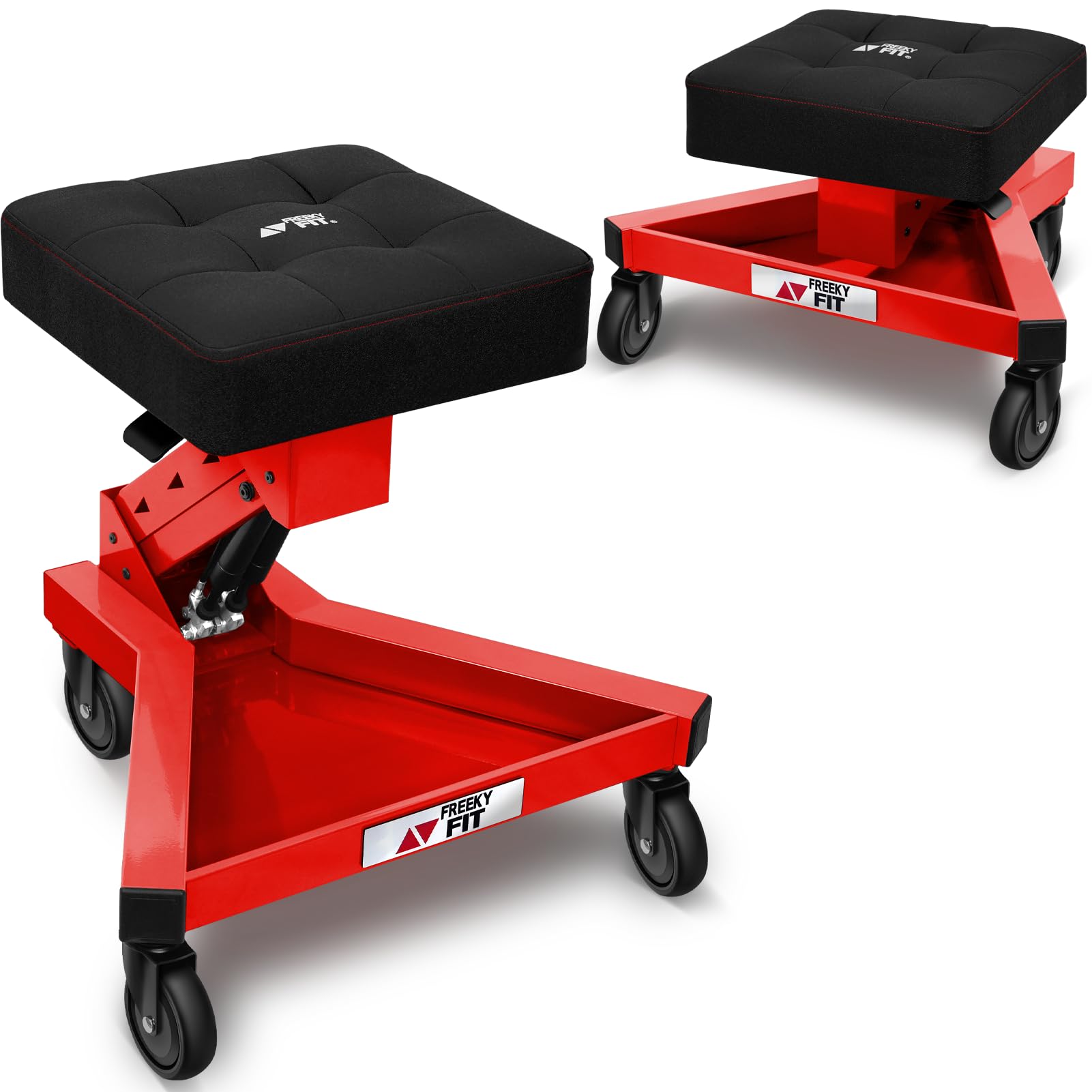 FreekyFit Shop Stool With Wheels Hydraulic Adjustable Mechanic Creeper