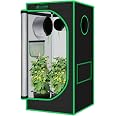 Amazon.com: Green Hut Grow Tent 24"x24"x48" 600D Mylar Hydroponic ...