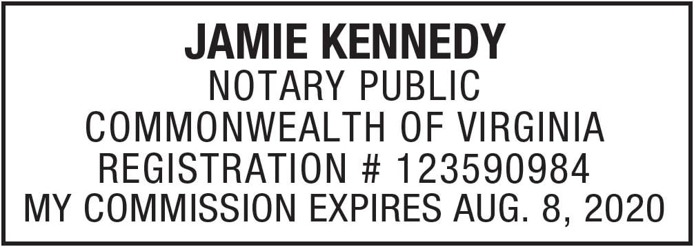 Amazon.com : Notary Stamp for State of Virginia- Self Inking Stamp ...