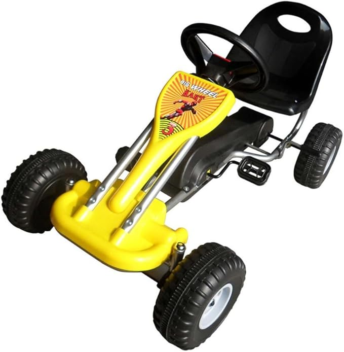 vidaXL Pedal Go Kart Yellow Riding Vehicle Ride-on Toy Car Kid Children ...
