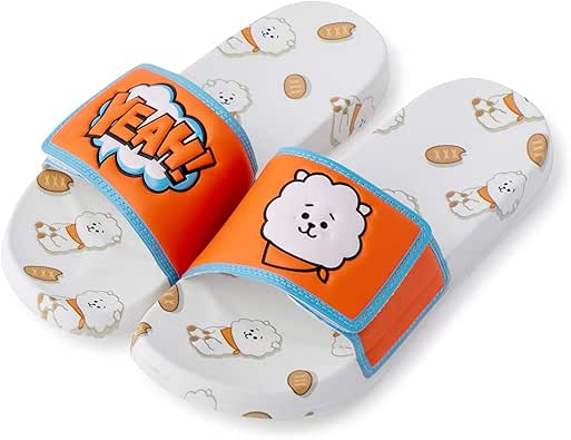 BT21 Official Merchandise by Line Friends - RJ Character Velcro Slipper ...