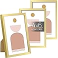 Amazon.com - upsimples 4x6 Picture Frame Set of 3, Made of High Definition Glass for 4x 6 Gold ...