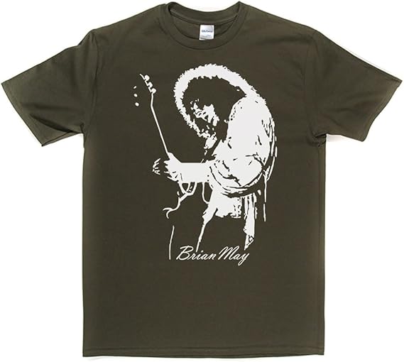 Brian May T-Shirt (Militarygreen/White medium): Amazon.de: Bekleidung