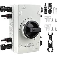 Amazon.com : 64A Solar Disconnect Switch, IP66 Solar Combiner Box with Solar Panel Disconnect ...