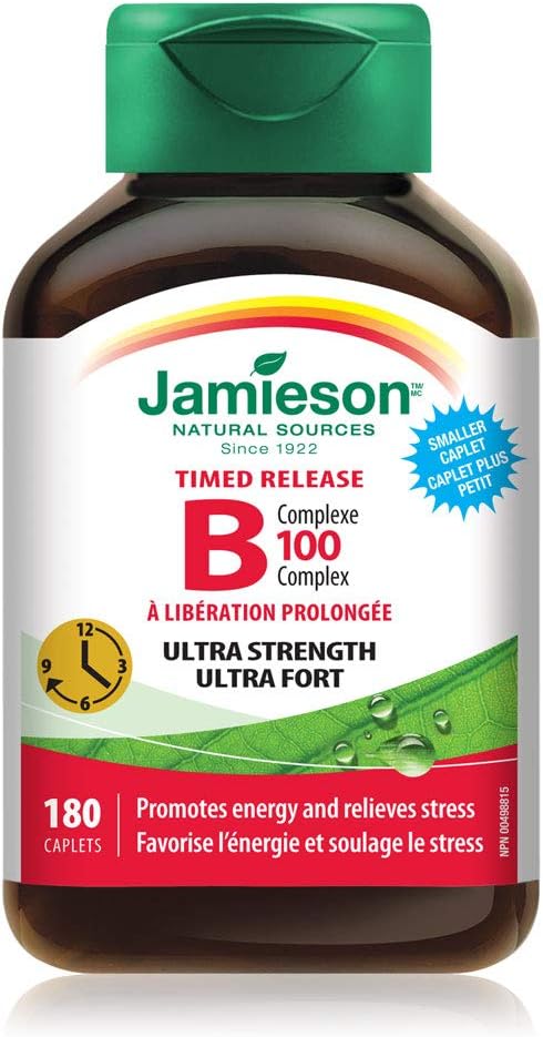 Jamieson Jamieson Vitamin B Complex 100 Mg Timed Release| 180 Caplets ...