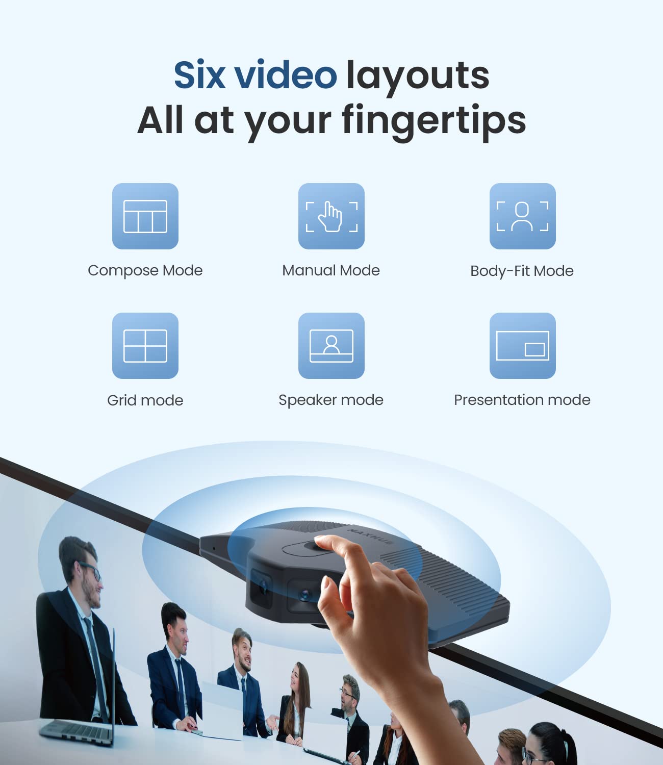 Mua Enther&MAXHUB Intelligent 180° Panoramic 4K Huddle Room Video ...