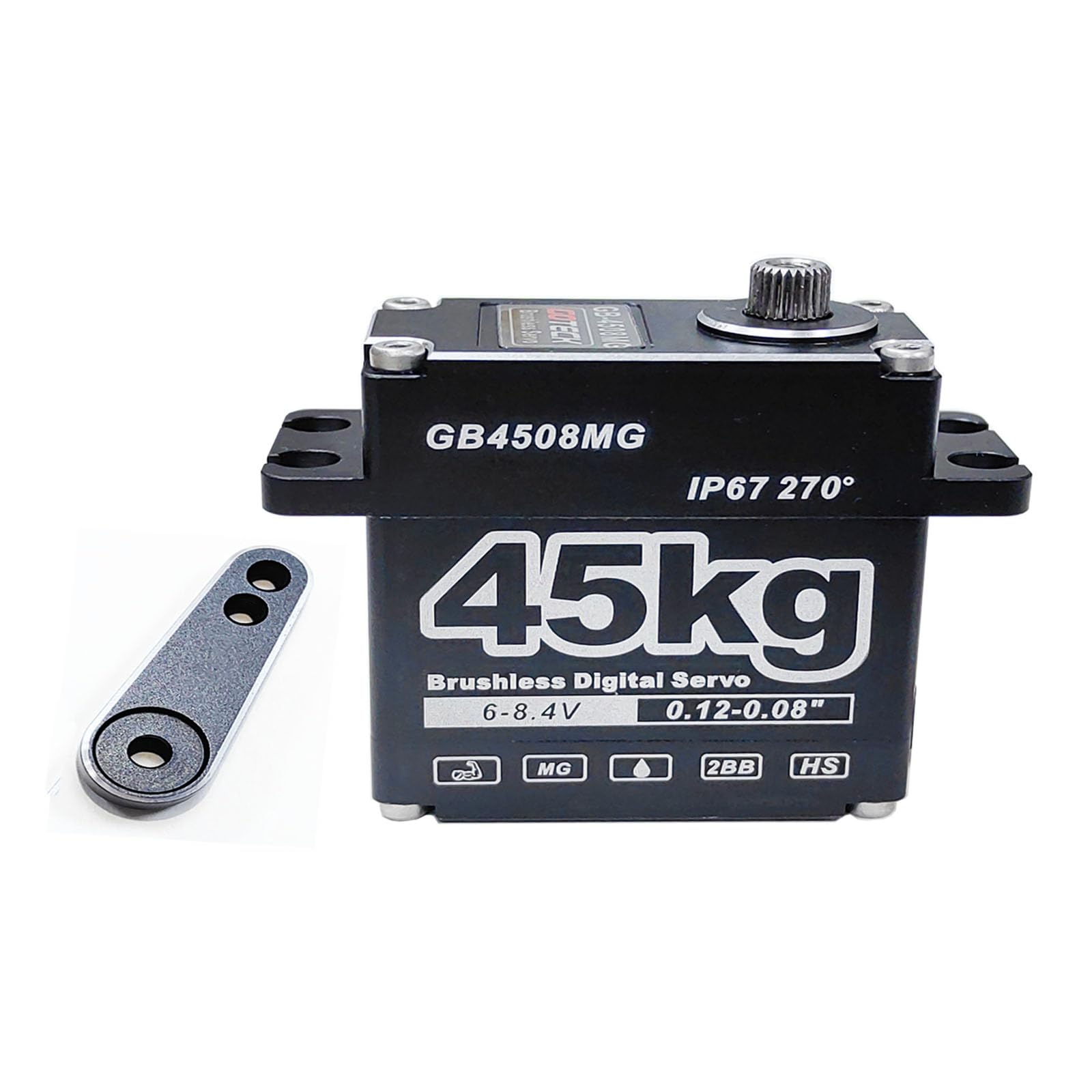 GOTECK 45KG Brushless Digital Servo Large Torque 8.4V Full Metal Gear ...