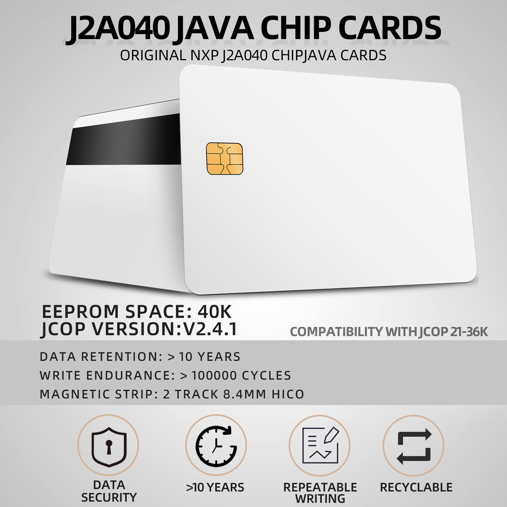 Mua J2A040 Chip Java JCOP Cards - Unused JCOP21-40K Based Smart Card with EMC Function, 40K ...