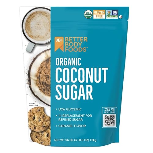 BetterBody Foods Organic Coconut Sugar, Gluten-Free, Non-GMO, Low ...