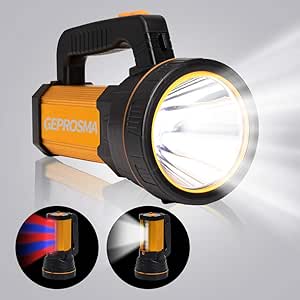 Super Bright Handheld Spotlight Flashlight USB Rechargeable Large ...