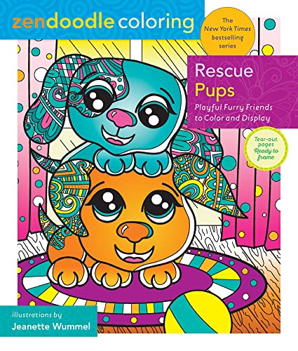 Amazon.com: Zendoodle Coloring: Rescue Pups: Playful Furry Friends to ...