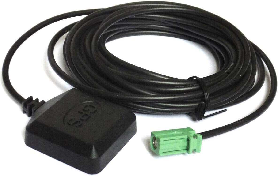 AMSAMOTION GPS Active Antenna with Green AVIC Connector 5m Cable ...
