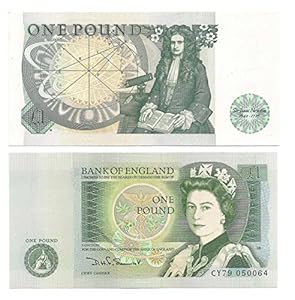 UK GB £1 British One pound crisp banknote 1981-1983 Chief Cashier ...