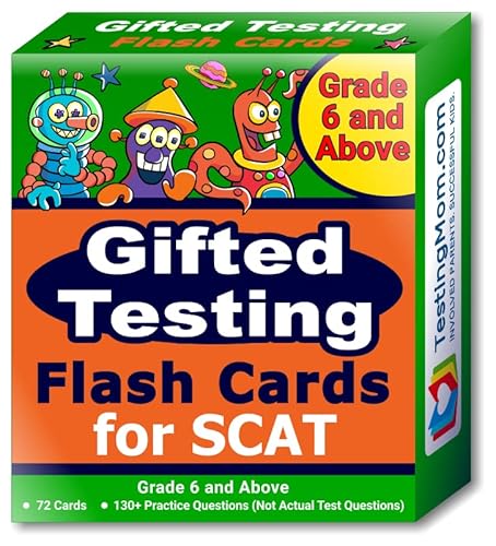 TestingMom.com SCAT Test Prep Flash Cards (School and College Ability ...