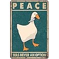Amazon.com: BABYSTER Goose Peace was Never an Option Metal Tin Sign ...