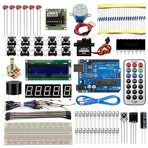 Buy Gowoops UNO R3 Board Kit, 1602 Lcd, Servo Motor, Sensor, Stepper Motor, 7 Segment LED ...