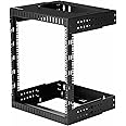 Amazon.com: StarTech.com 2-Post 12U Heavy-Duty Wall Mount Network Rack ...