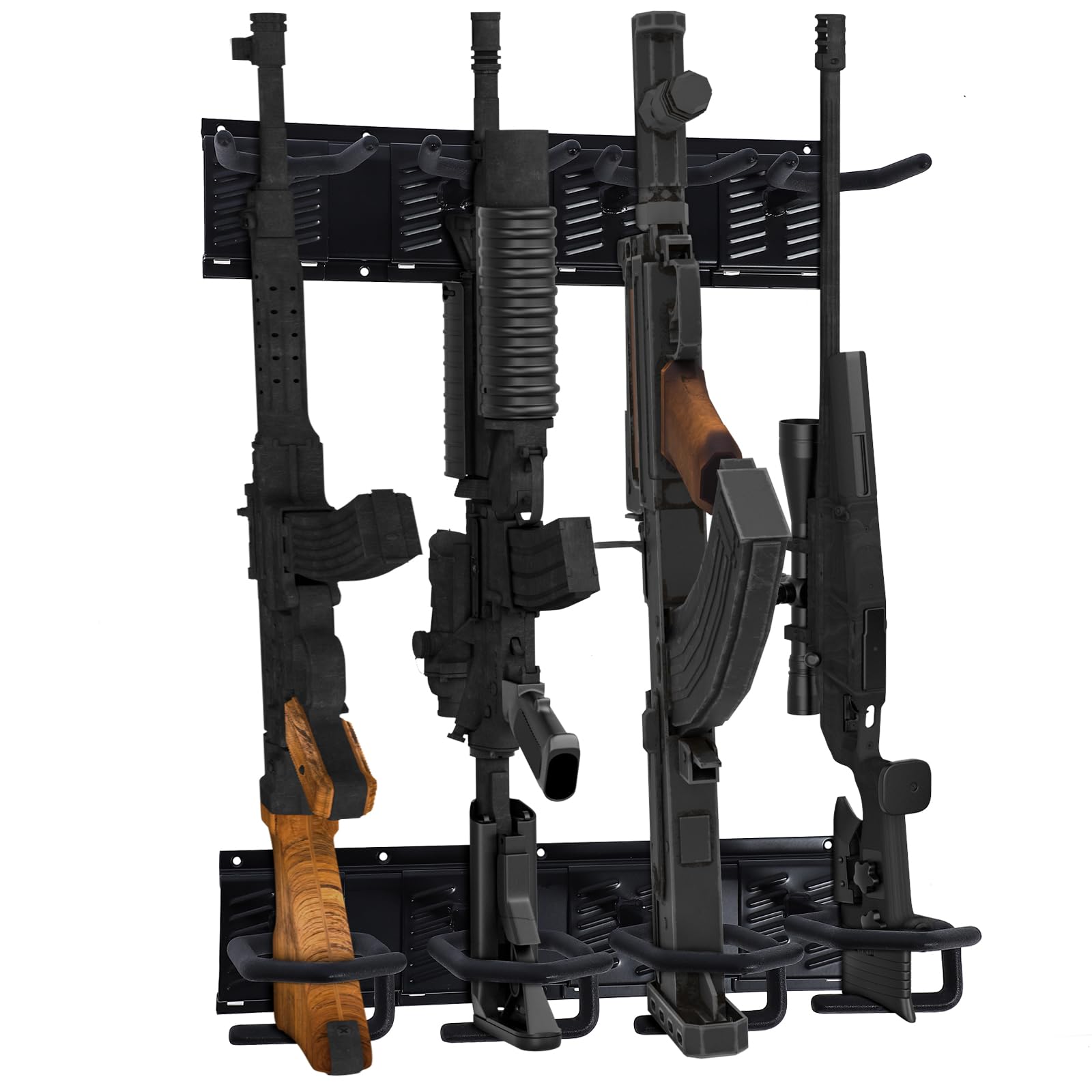 Itefdtutne Rack Wall Mount Adjustable Heavy Duty Steel Indoor Gun Racks ...