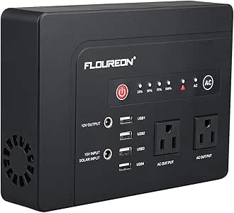 Amazon.com : FLOUREON Portable Power Station Solar Generator 146wh ...