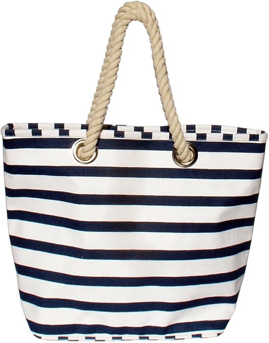 Strandtasche xxl beachbag, Einkaufstasche marine, Shopper maritim aus ...