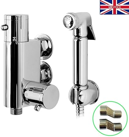 Thermostatic Bidet Douche Trigger Spray and Valve Bathroom Shower Kit ...