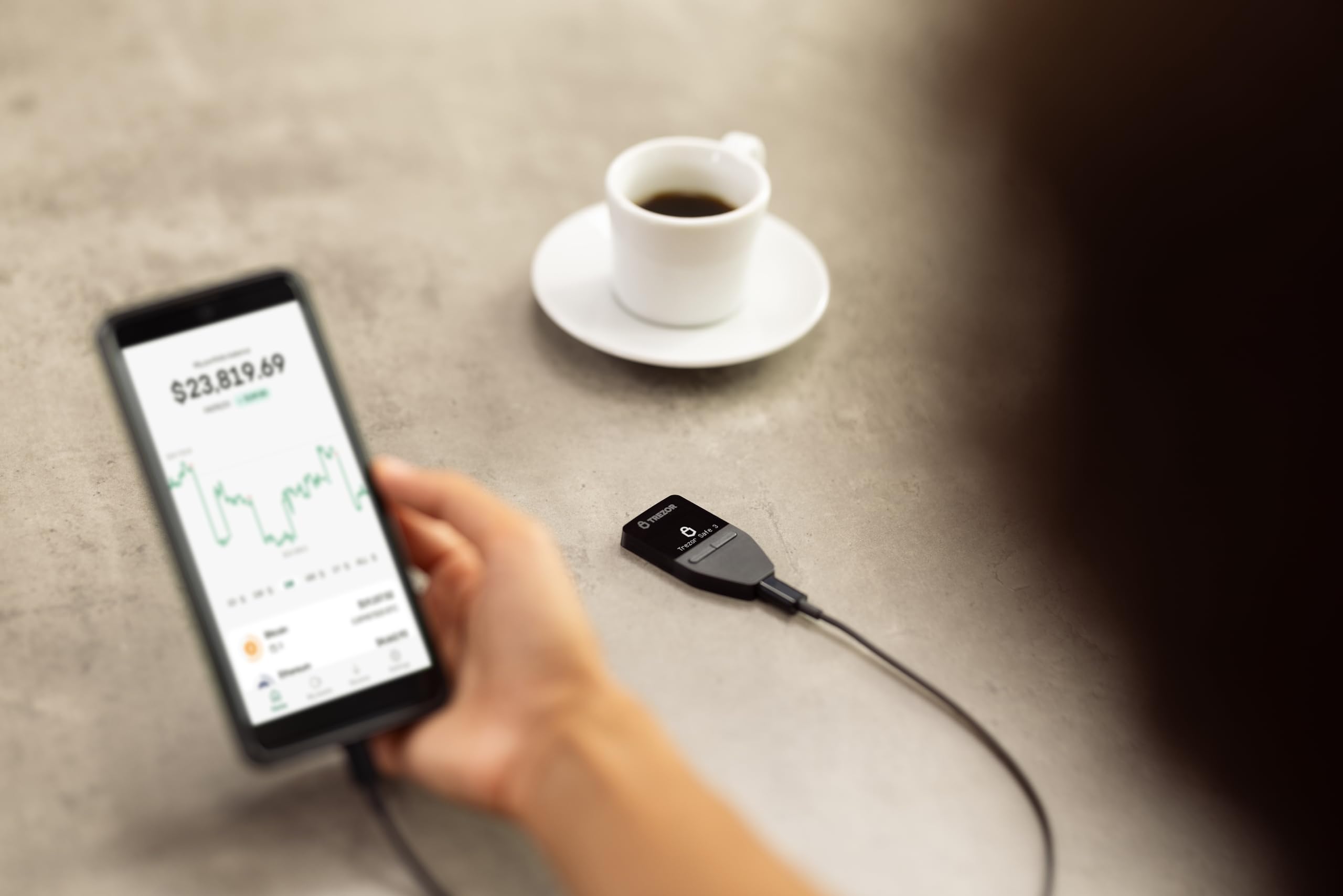 Trezor Safe 3 - Passphrase & Secure Element Protected Crypto Hardware Wallet - Buy, Store ...