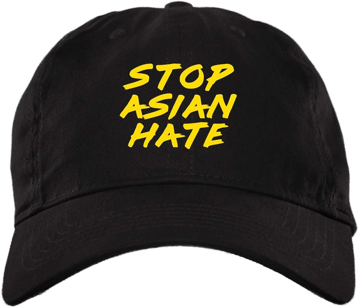 TeeWish Stop Asian Hate Twill Cap - High-Profile Snapback Hat - Trucker ...