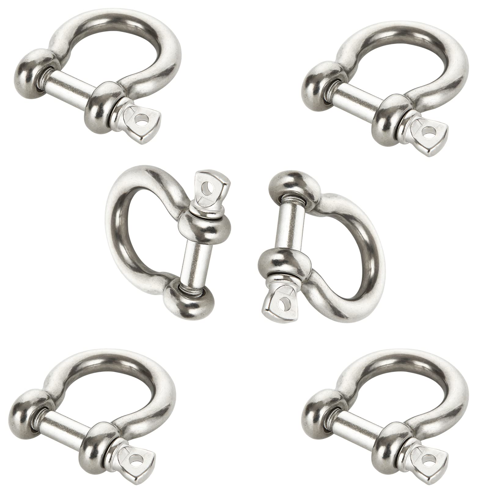 Mua 6PCS 1/2 Inch 304 Stainless Steel D Ring Shackles, Marine Grade ...
