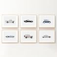 Amazon.com: Blue Car Wall Art Decor Boys Room Wall Art Vintage Cars ...