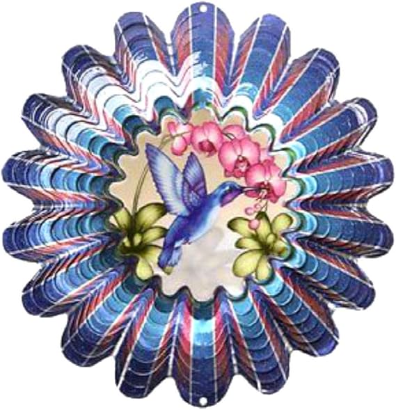Amazon.com : Blue Hummingbird Wind Spinner, Hummingbird Wind Spinners ...