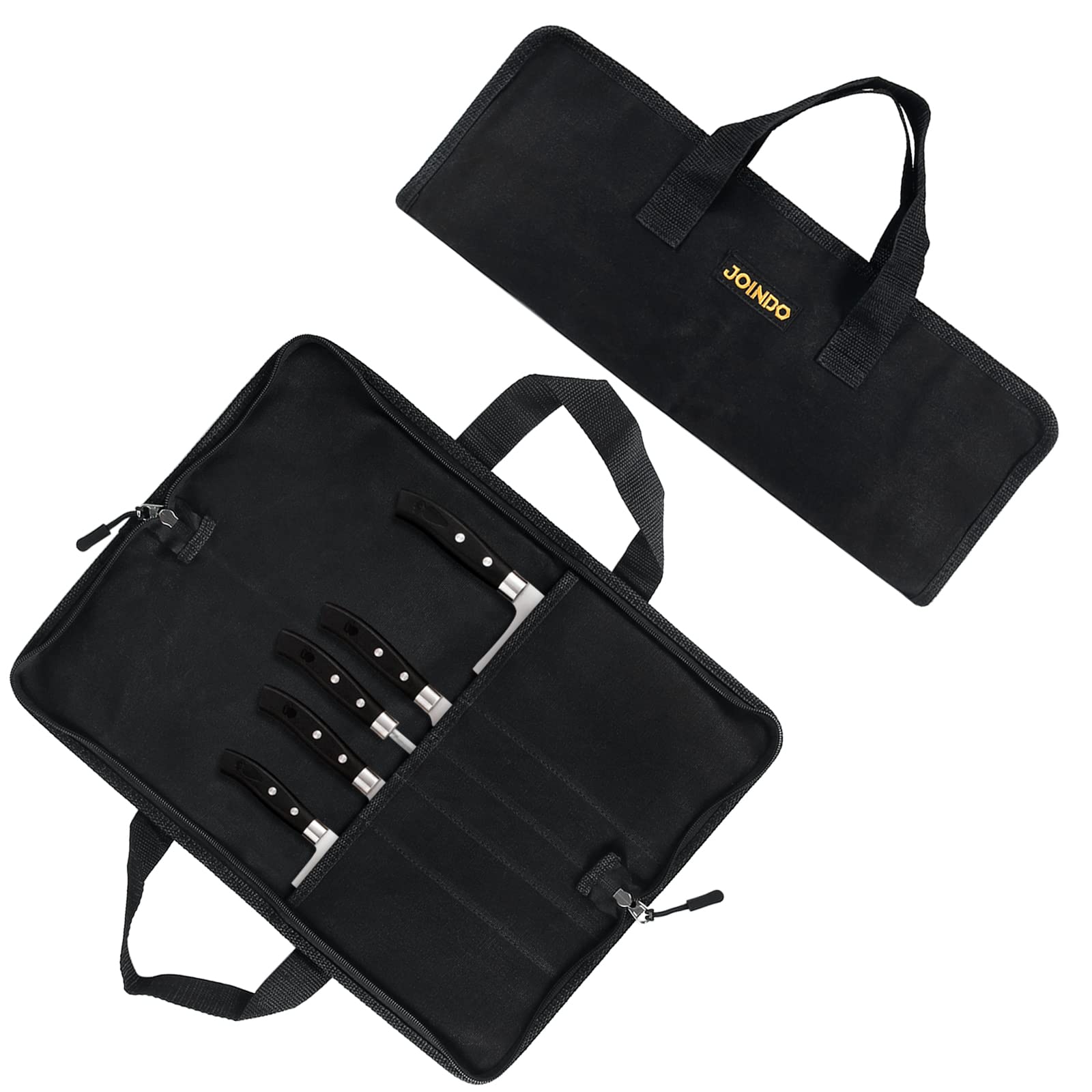 JOINDO Knife Roll, Chef’s Knife Roll Bag, Waxed Canvas Knife Bag with ...