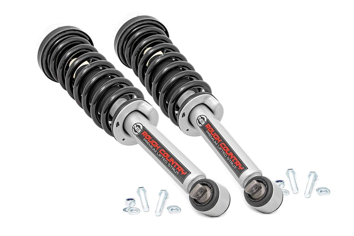 Rough Country 4" Loaded N3 Lifted Struts for 2014-2024 Ford F-150 4WD ...