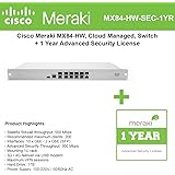Amazon.com: Cisco Meraki MX60 Small Branch Security Appliance (100Mbps ...