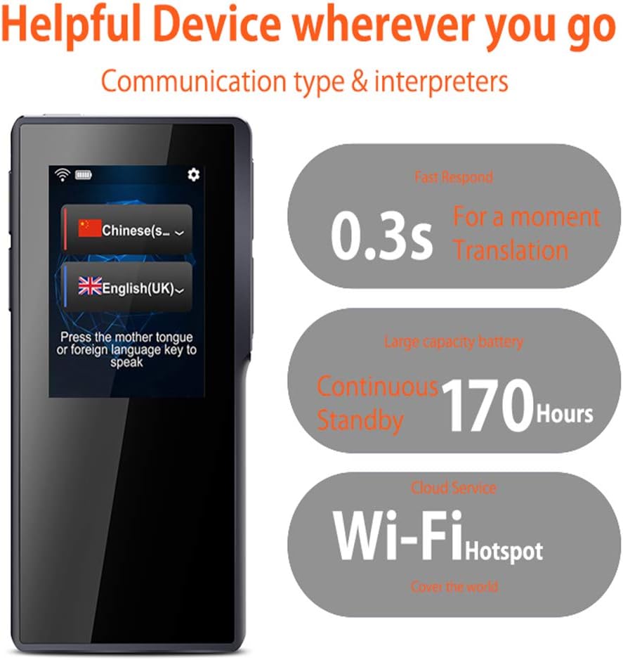 Buoth AI Smart Language Translator Device with 2.4 Inch High Definition ...