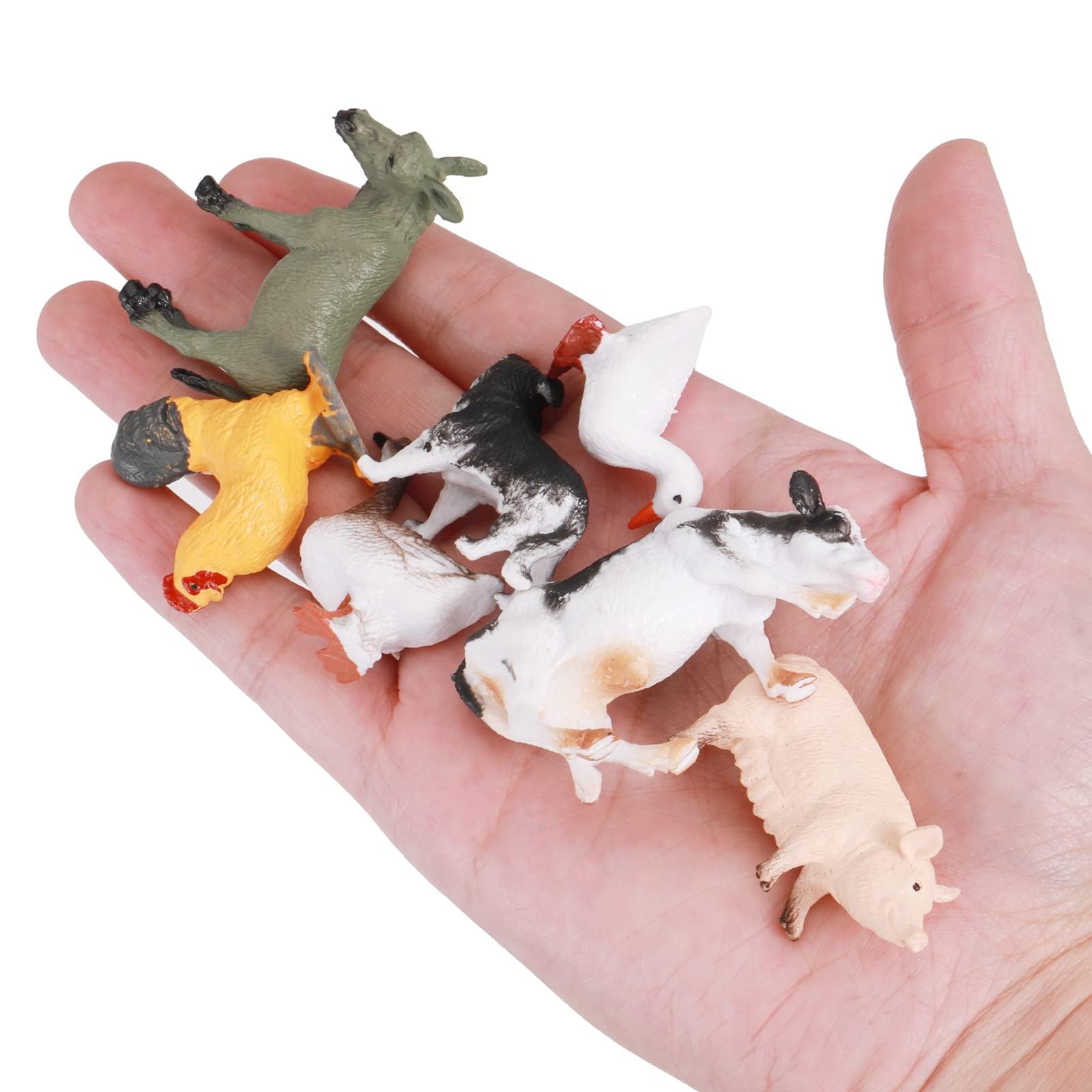 Mua 12 Pieces Farm Animal Toys, Mini Farm Animal Figurines Realistic ...