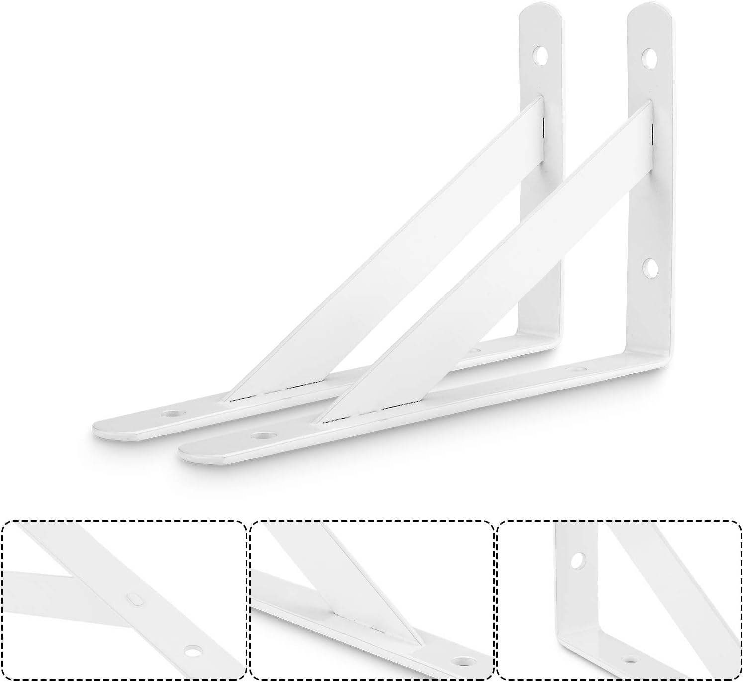 STARVAST 4 Pcs Heavy Duty Shelf Brackets, 150 x 95mm Floating Shelves ...