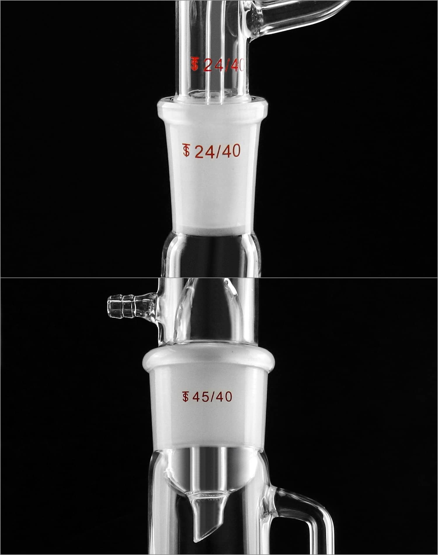 QWORK Glass Soxhlet Extraction Apparatus Set 45/40 With Tube, Lab ...