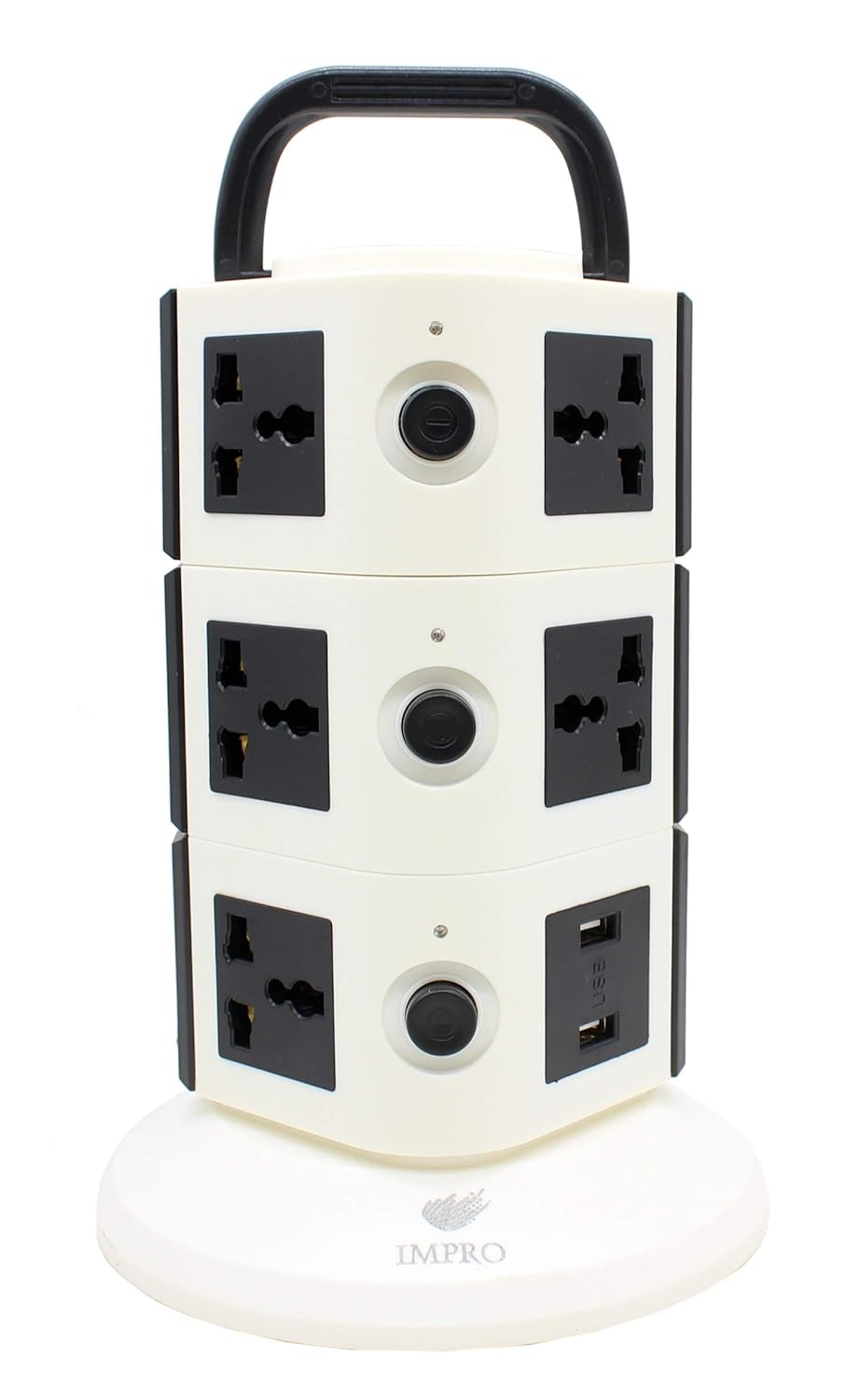 Impro Black Colour 11 Socket + 2 USB Ports Spike Buster: Amazon.in ...