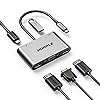 Dual HDMI Adapter, Docking Station Dual Monitor, 5 in 1 Dual Monitor ...